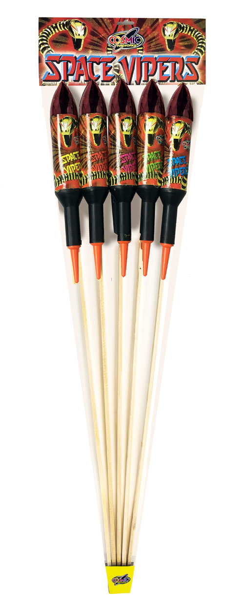 Space Vipers Twin Burst 1.3G Rocket Pack (x5 Rockets) – The Firework ...